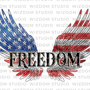 Freedom Wing PNG Image, Rock Wings 4th of July PNG, Transparent PNG ...