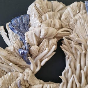15x15 Inch Handmade Ceramic 3D Coral Reef Sculpture Unique Ocean ...