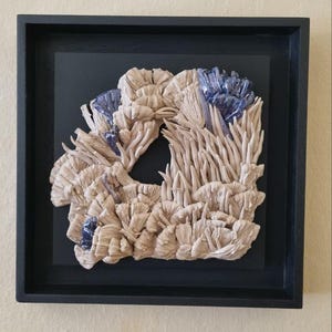 15x15 Inch Handmade Ceramic 3D Coral Reef Sculpture Unique Ocean ...