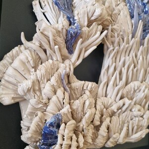 15x15 Inch Handmade Ceramic 3D Coral Reef Sculpture Unique Ocean ...
