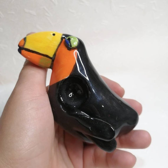 Toucan Bird Pipe Ceramic Animal Pipe Gift Pipe Funny Pipe - Etsy
