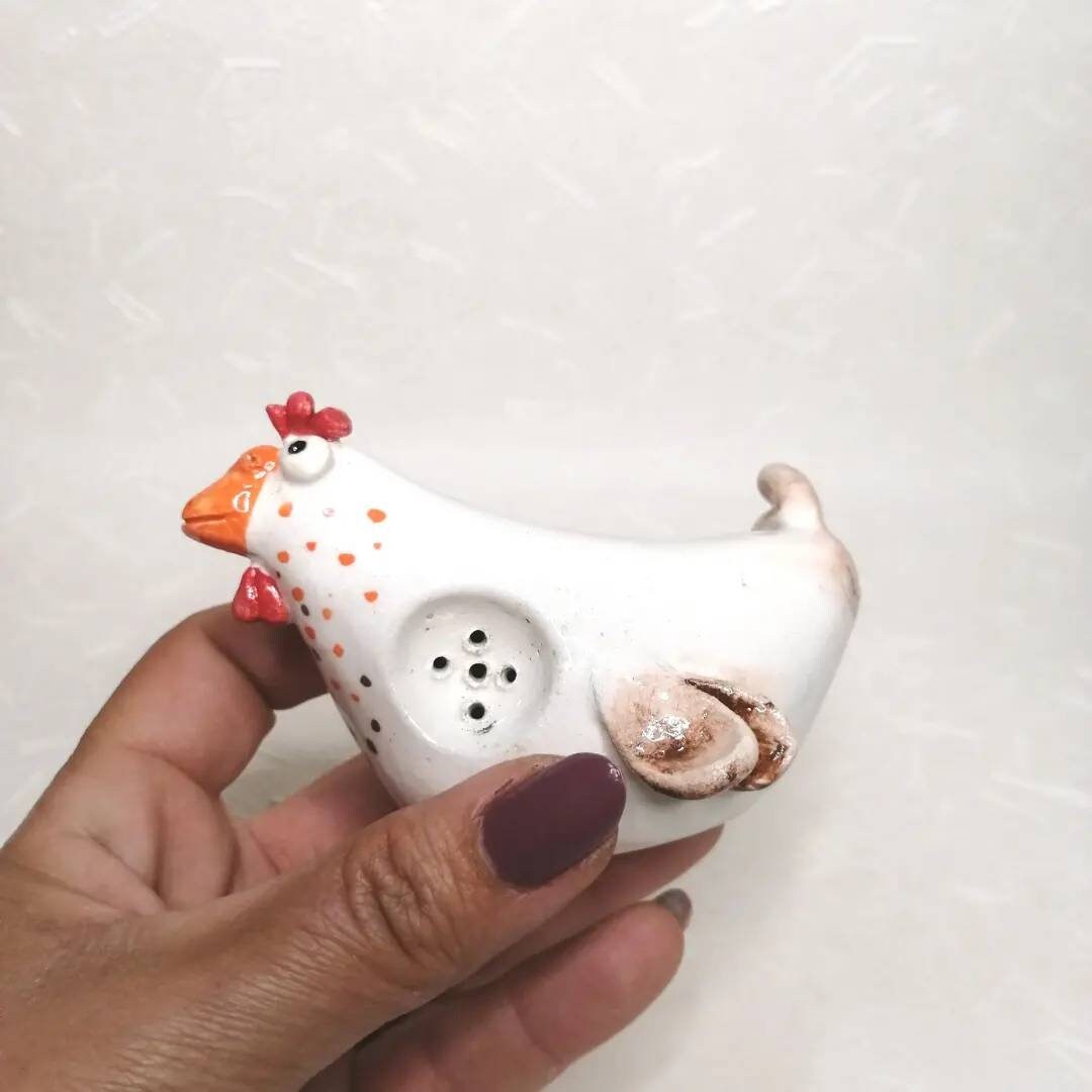Chicken Pipe, Ceramic Pipe, Handmade Pipe, Pipe - Etsy