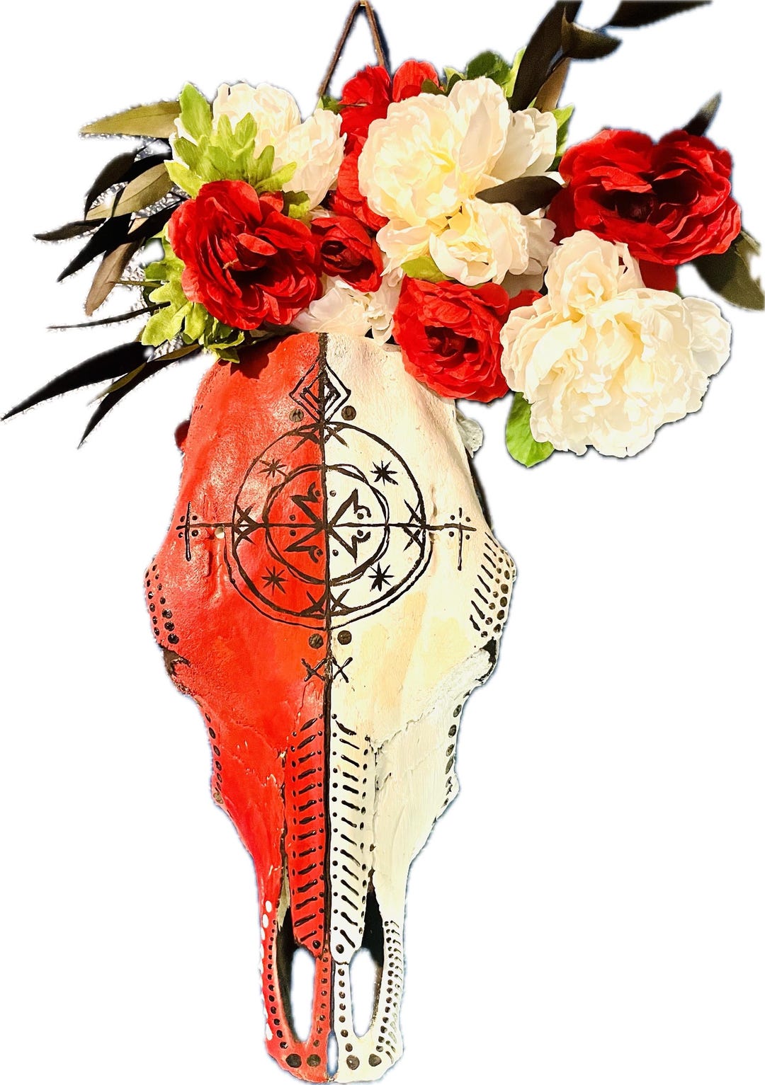 Painted Cow Skull Art, Alter, Shrine, Room, Wall Decor - Etsy