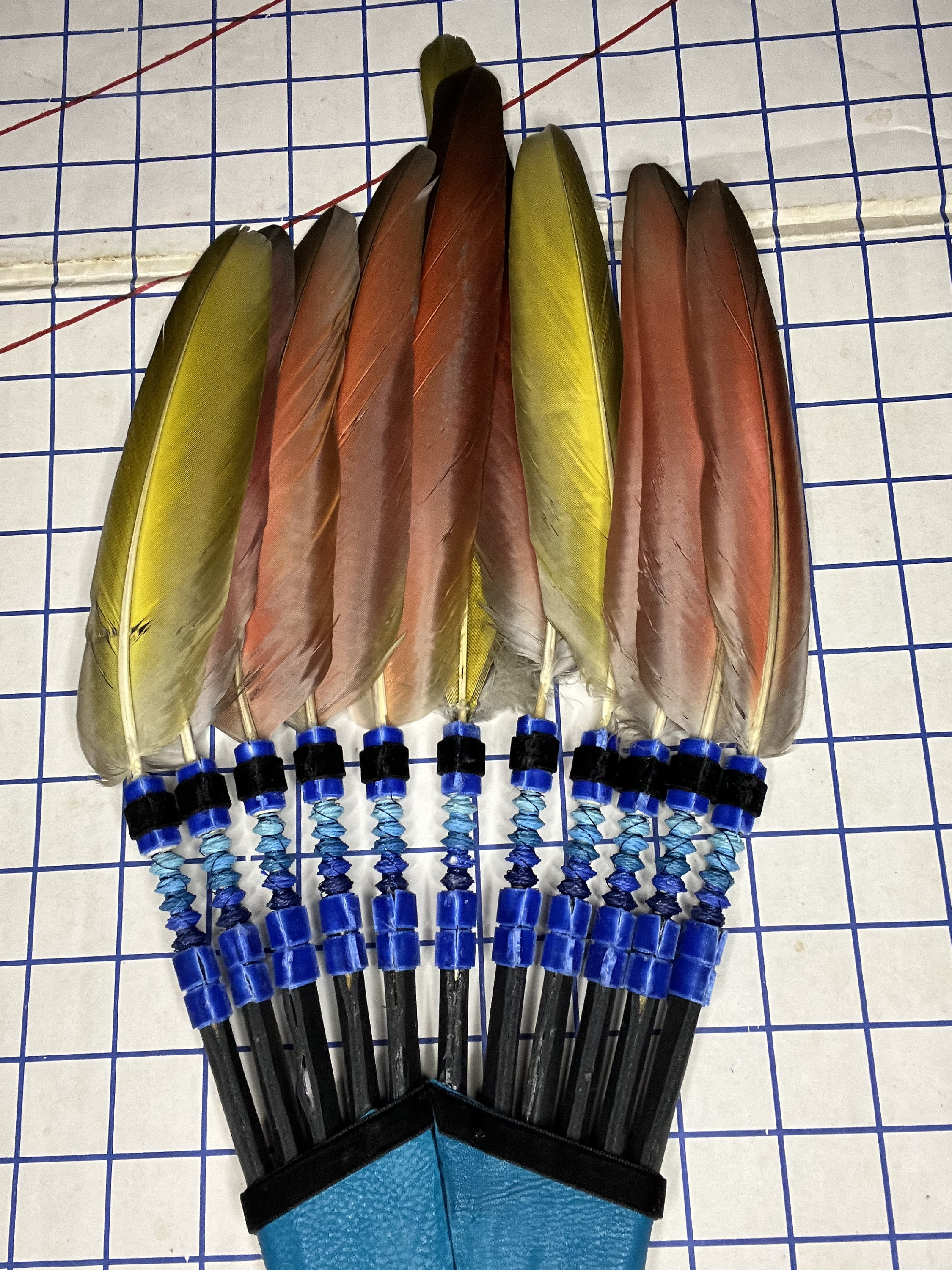 NAC Native American Church Instrument, Macaw Feather Peyote Fan, Gift ...