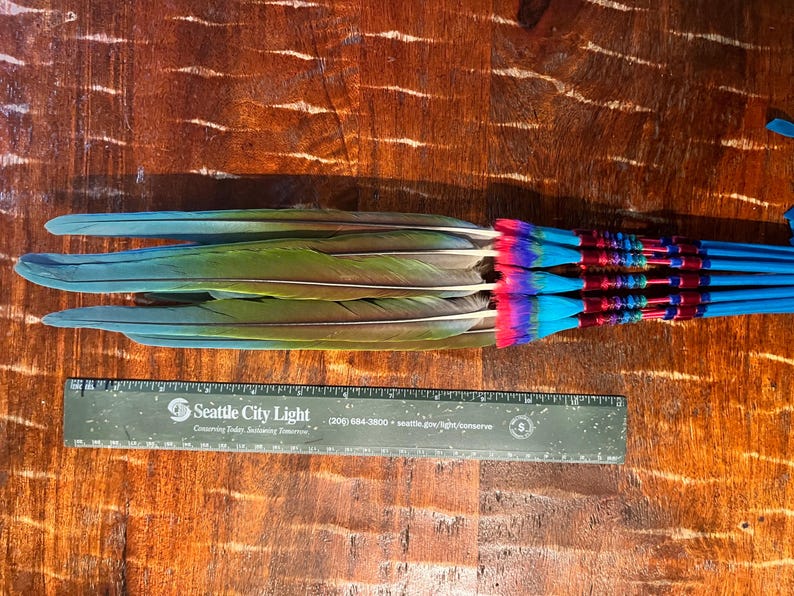Beautiful Macaw NAC Prayer Fan, Feather Peyote Ceremony Tool, Alter and ...