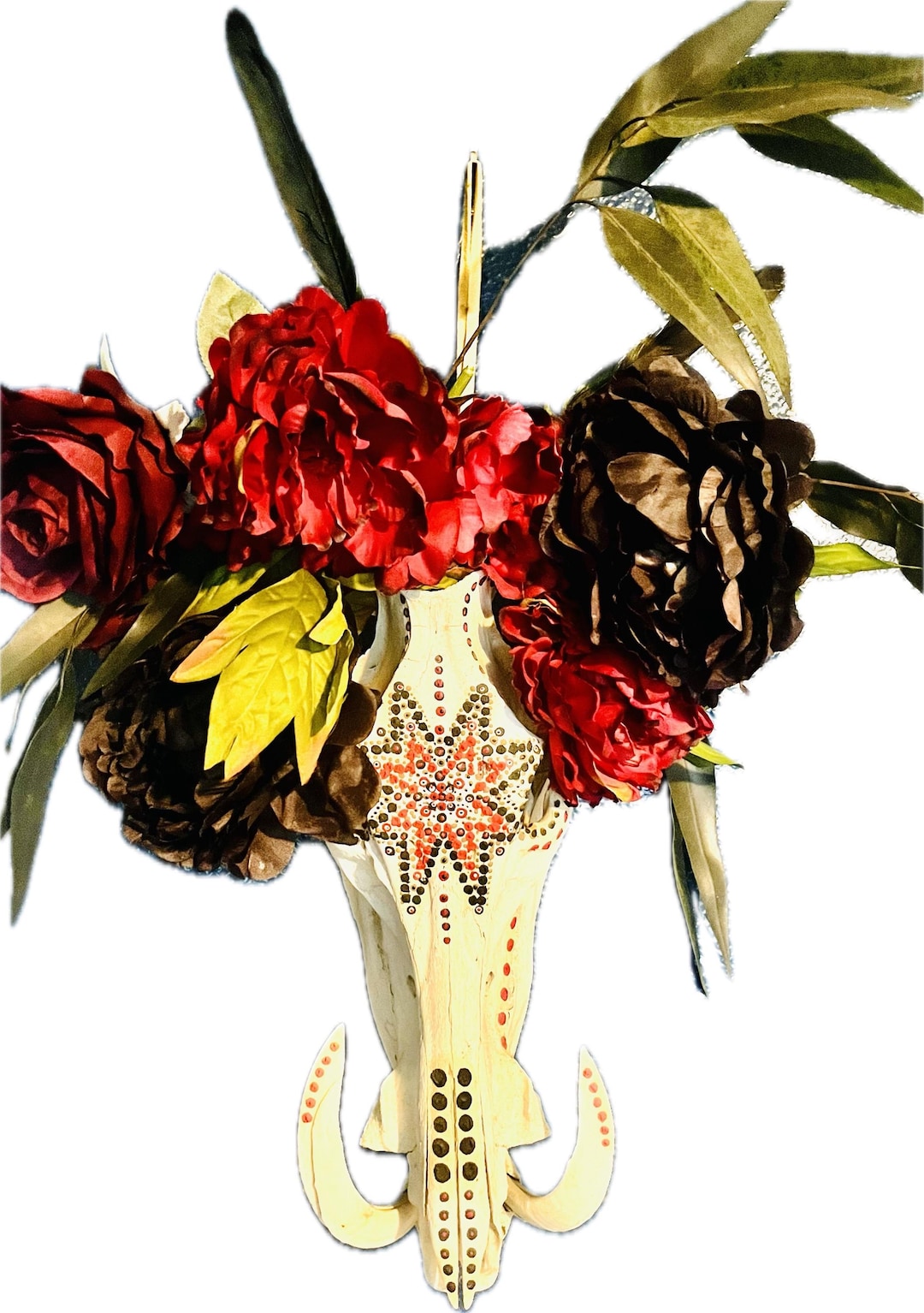 Painted Wild Boar Skull Art, Alter, Shrine, Room, Wall Decor - Etsy