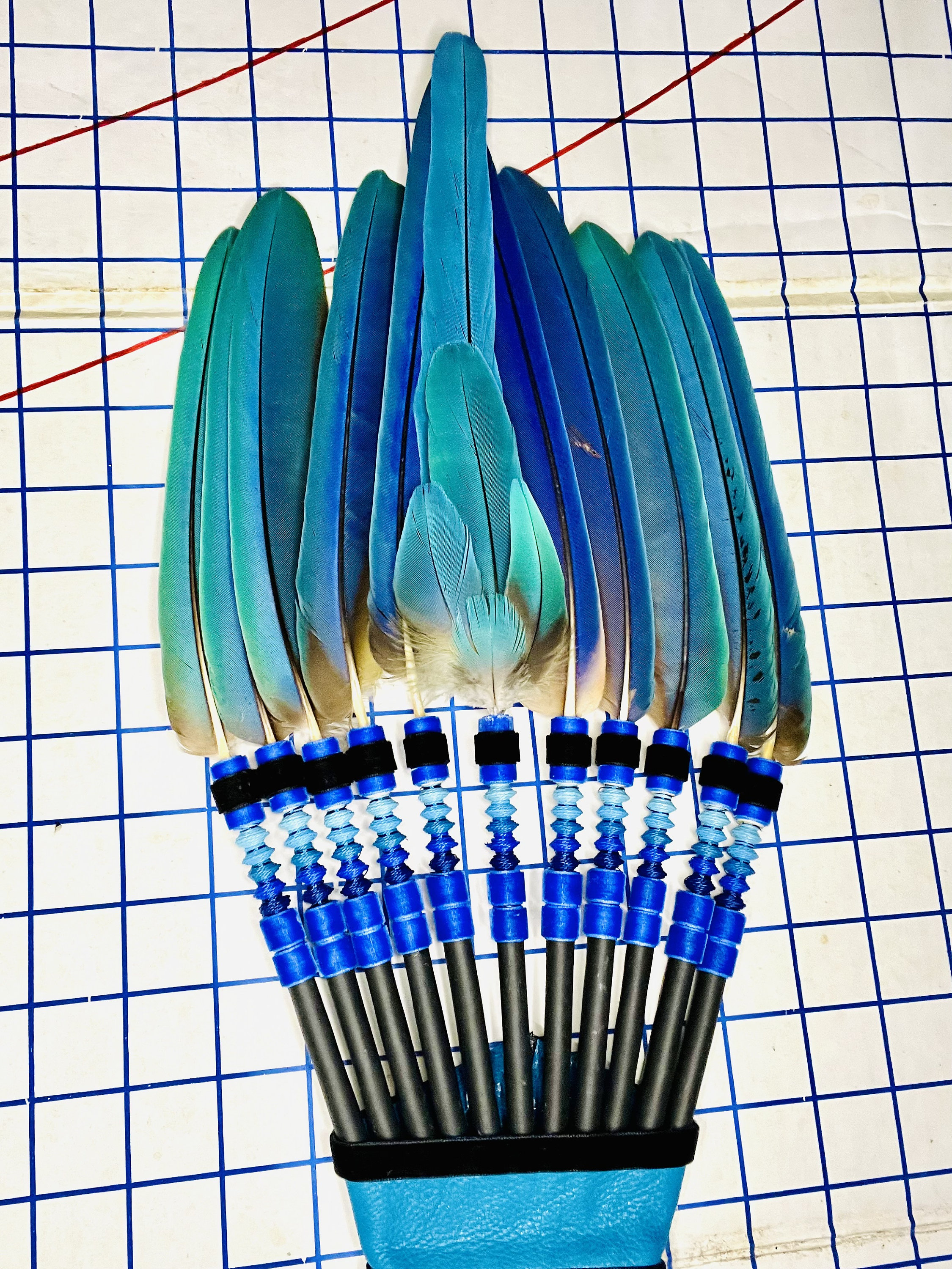 NAC Native American Church Instrument, Macaw Feather Peyote Fan, Gift ...