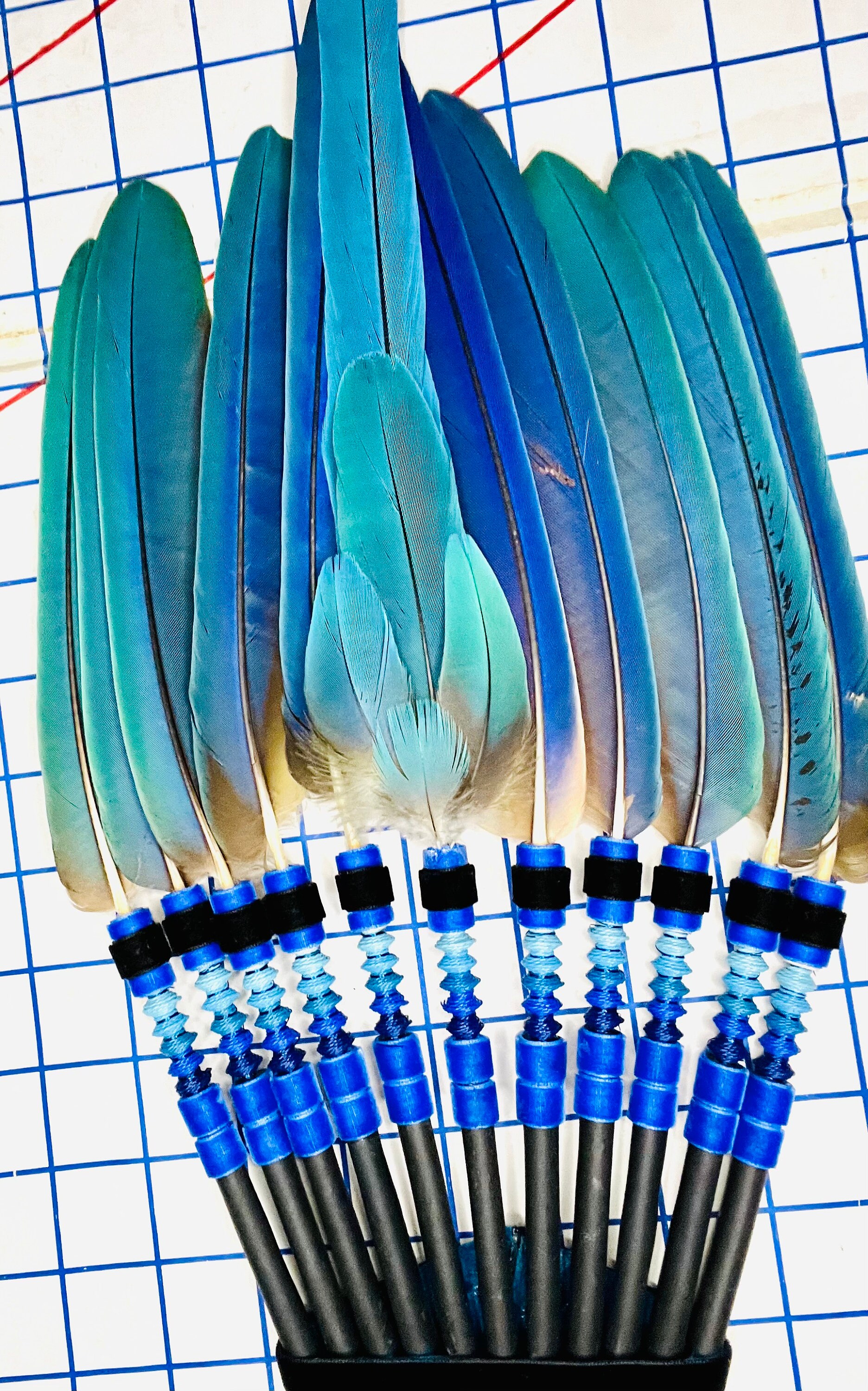 NAC Native American Church Instrument, Macaw Feather Peyote Fan, Gift ...