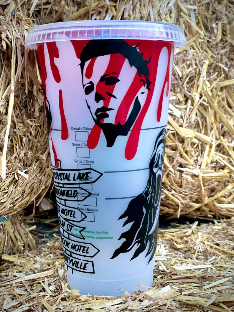 Slasher Cup Horror Scary Movie Cup Michael Scream Freddy Halloween Cup ...