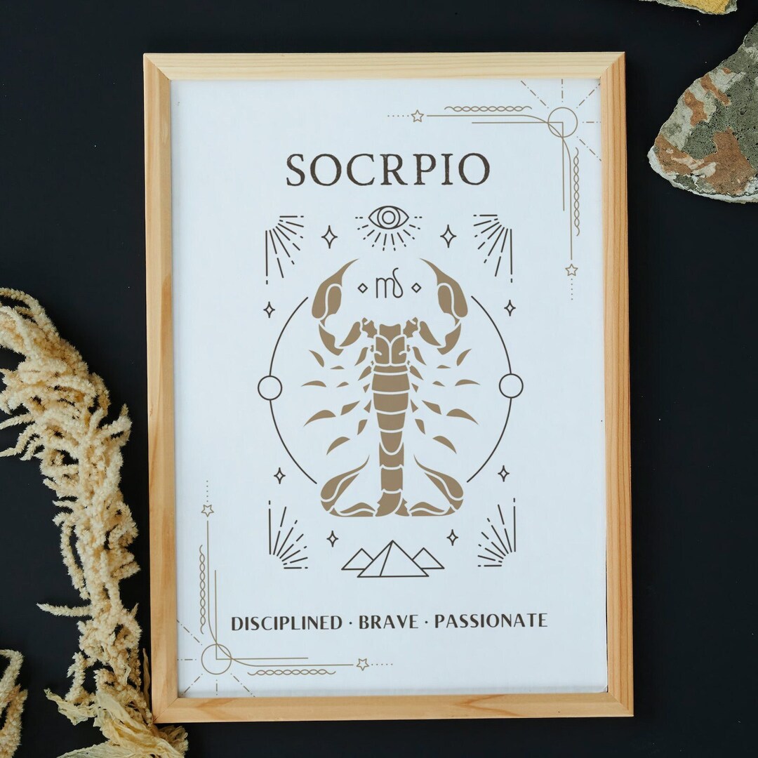 SCORPIO PRINTABLE Wall Art Zodiac Wall Art Horoscope Wall Art Astrology ...