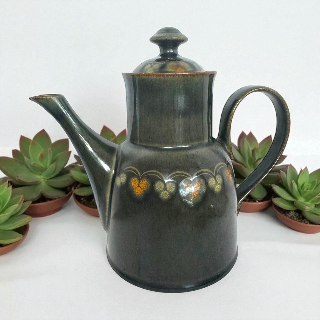 Vintage Denby Oberon Stoneware Coffee Carafe/pot/mcm Rustic / Made in ...