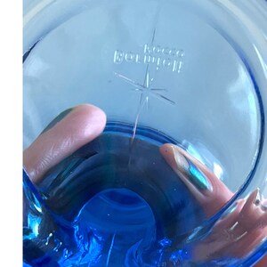 Bormioli Rocco Blue Glass Dessert Bowls/blue Stemmed Dessert Bowls ...