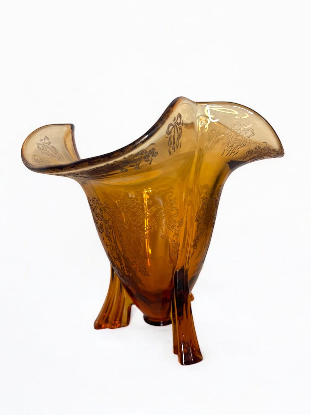 Martinsville Flared Rocket Vase/flared Top/pre 1938/elegant Depression ...