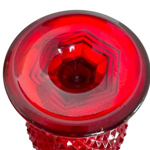 Vintage Westmoreland Ruby Red Diamond Point Sawtooth Edge Glass Lidded ...