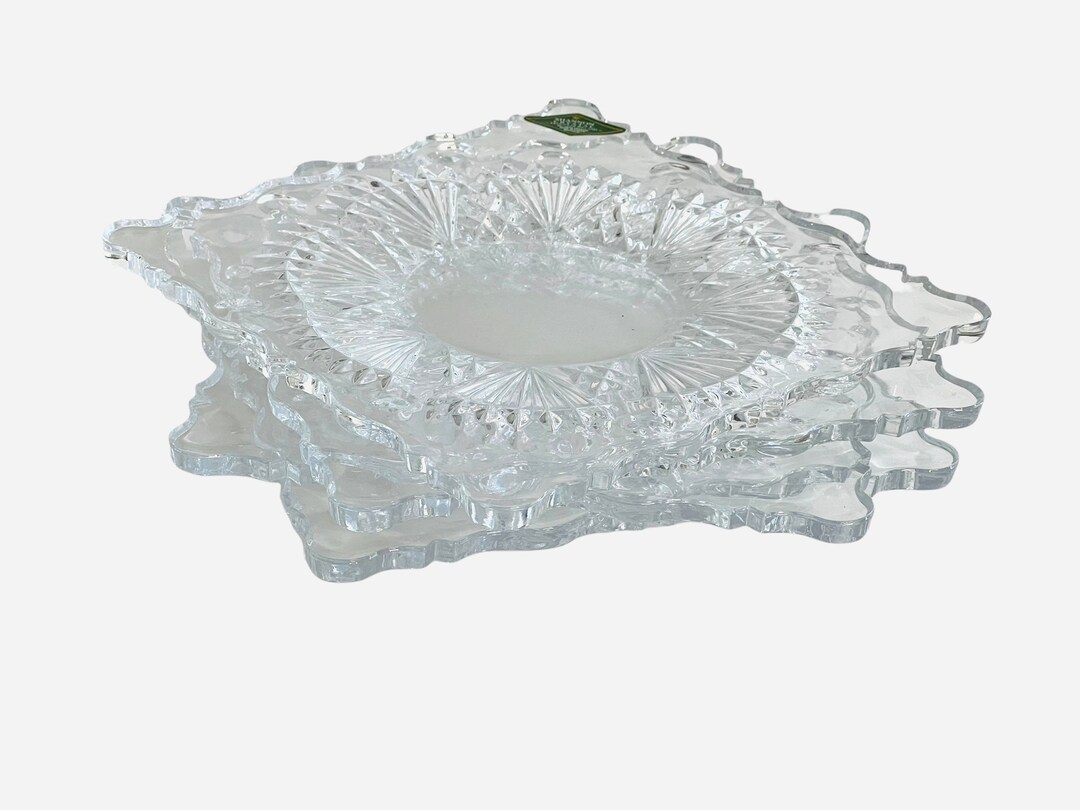 Vintage Shannon Crystal Appetizer Plates/table Scape/dining and Serving ...