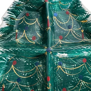 Midcentury Divided Christmas Tree Platter/divided Snack Tray/made in ...