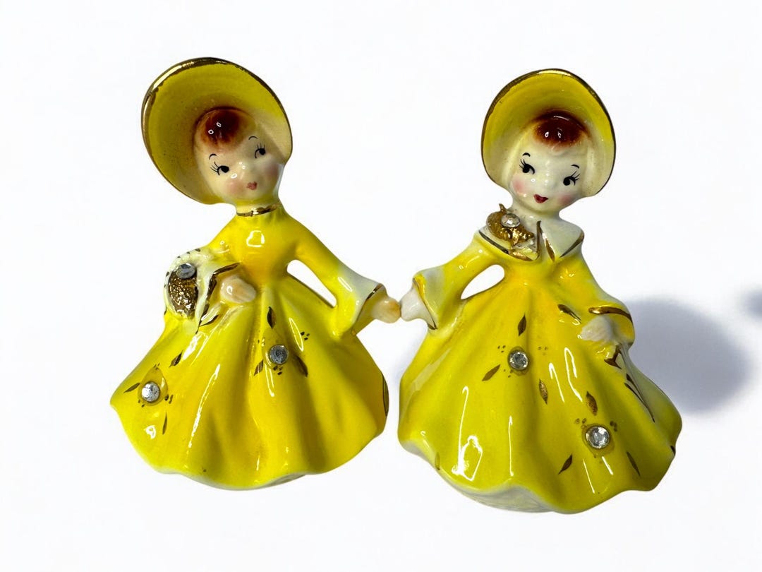 Vintage Enesco Golden Girls Salt and Pepper Shakers/shaker Set/glamour ...