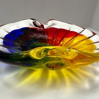 Molly Stone 22K Gold Pillows Blown Glass Signed Bowl - Etsy