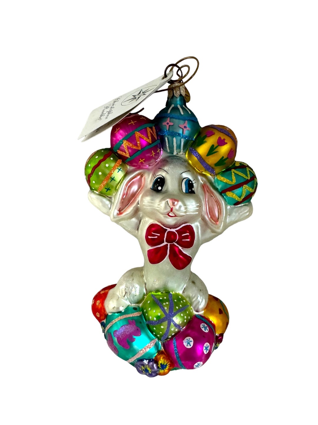 Christopher Radko an Even Dozen Glass Ornament/glass Ornament/collectible Ornament/easter Decor ...