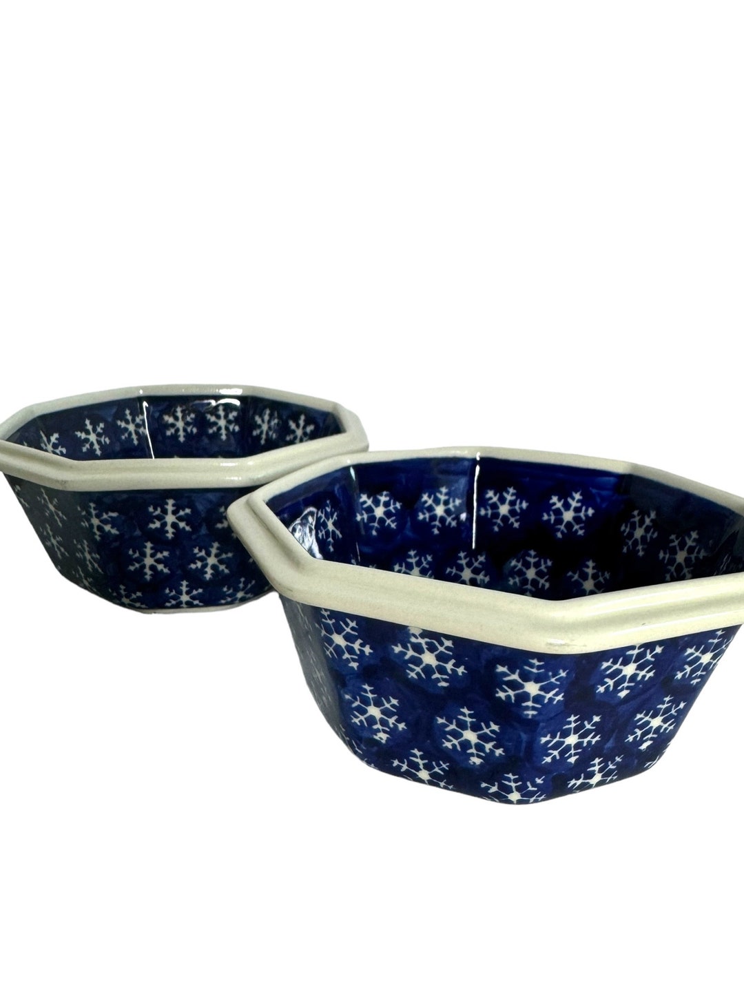Polish Pottery Boleslawiec Snowflake Pattern 20oz /2.5 Cup Octagonal ...