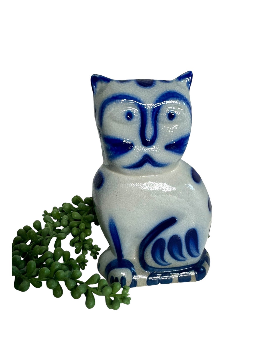 Eldreth Pottery Salt Glaze Cat Figurine /statue 1994 - Etsy