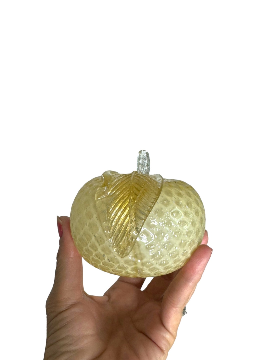 Handblown Art Glass Golden Apple/gold With Silver Flecks /murano - Etsy