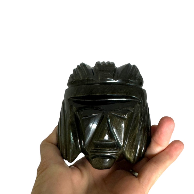 Mayan Obsidian Statue - Etsy