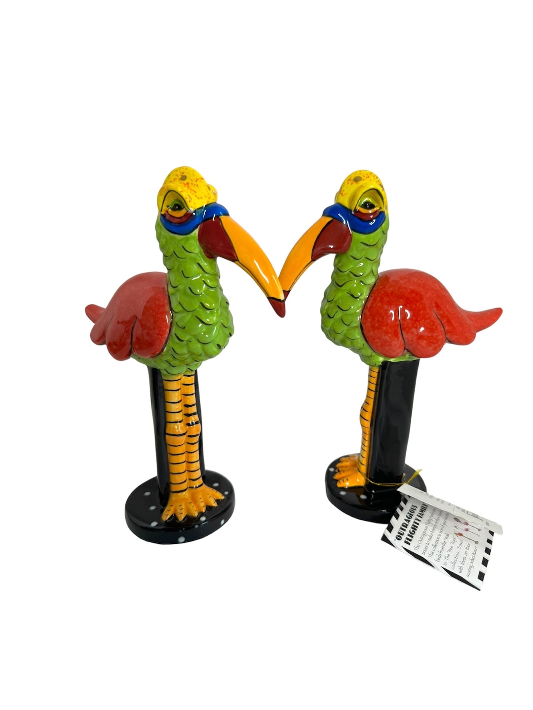 Vintage SWAK Lynda Corneille Tropical Bird Salt and Pepper Shakers ...