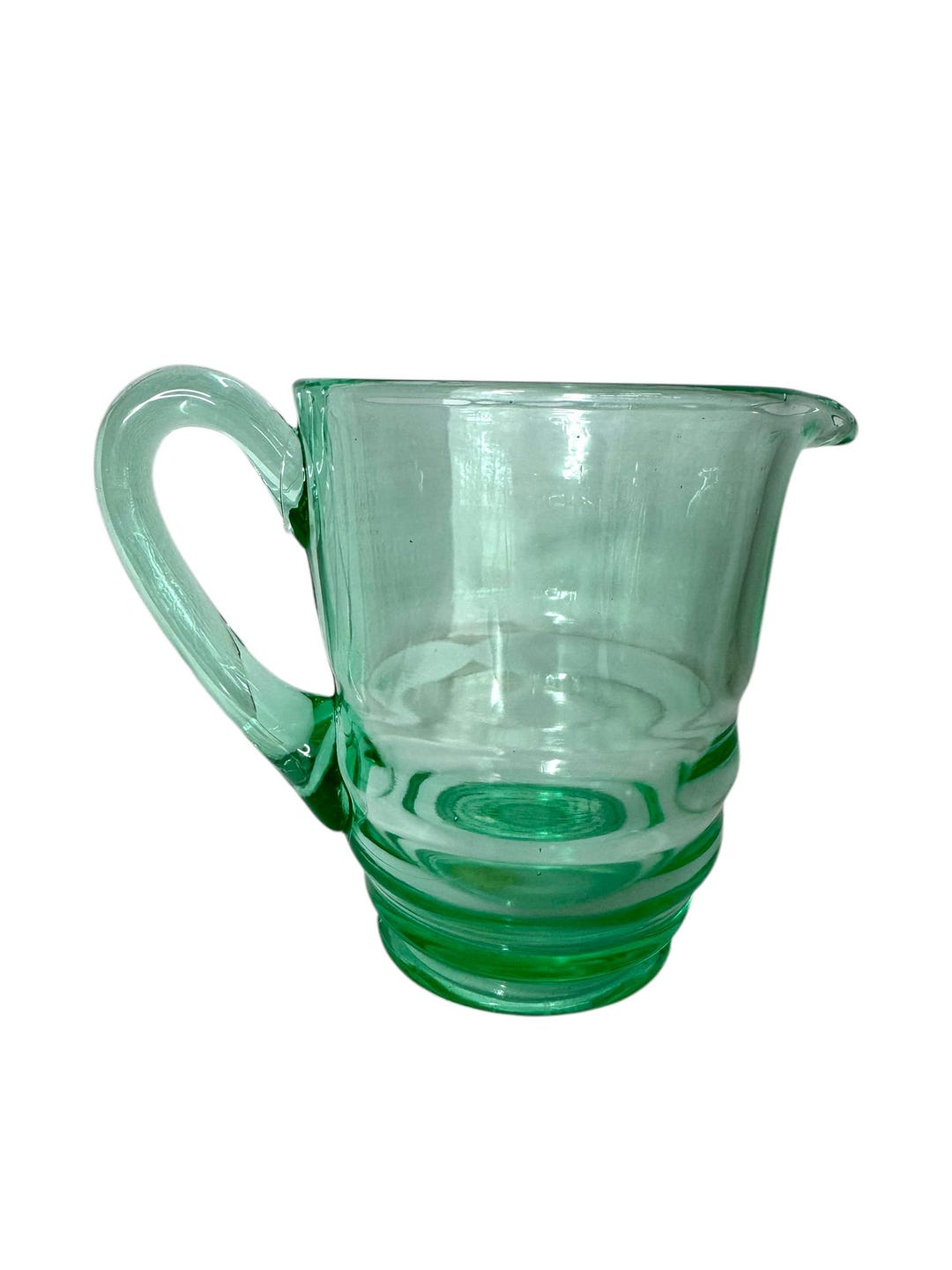 Vintage Green Uranium Glass Pitcher/2 Pint Measuring Pitcher/green ...