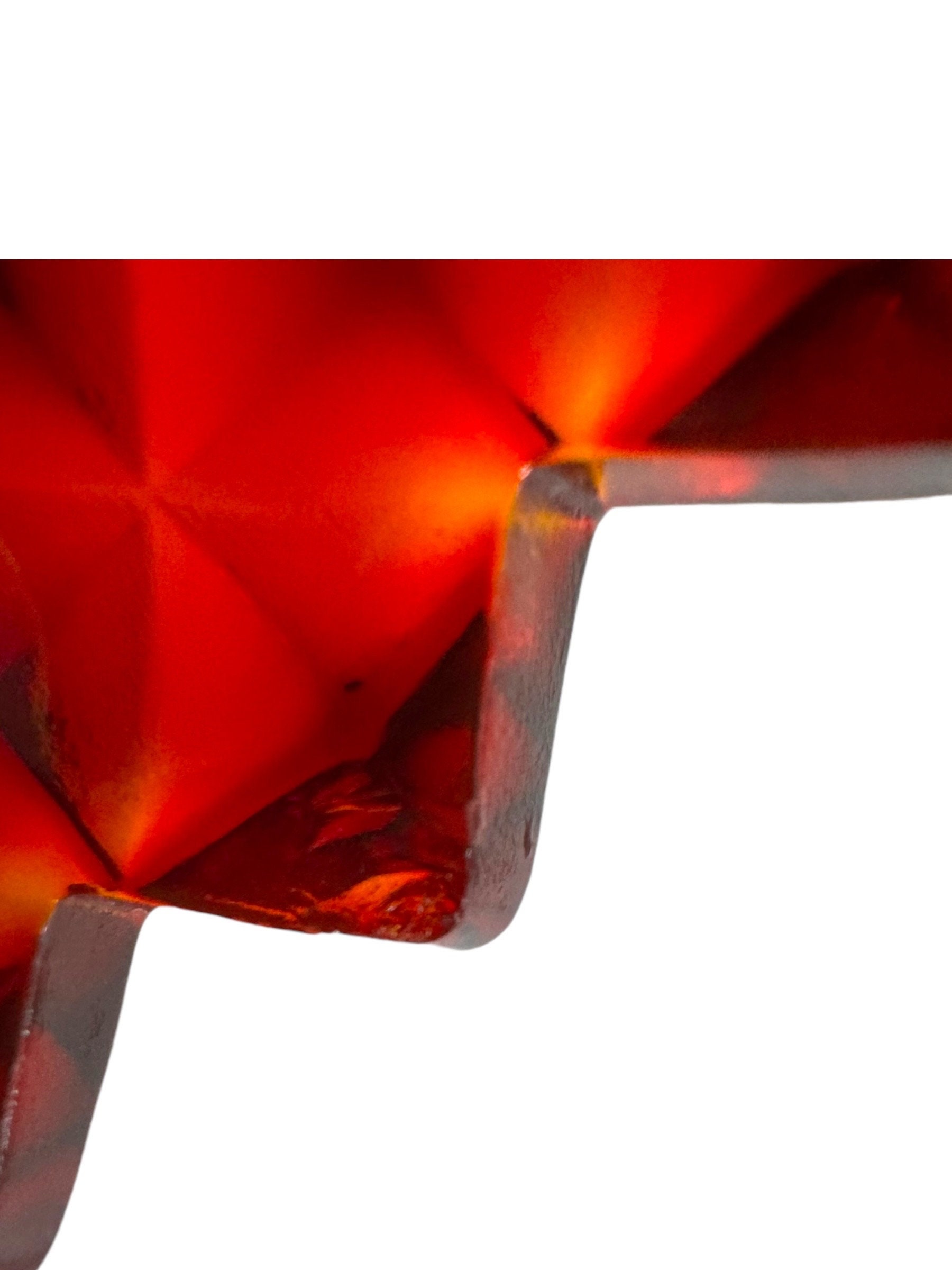 Vintage Westmoreland Ruby Red Diamond Point Sawtooth Edge Glass Lidded ...