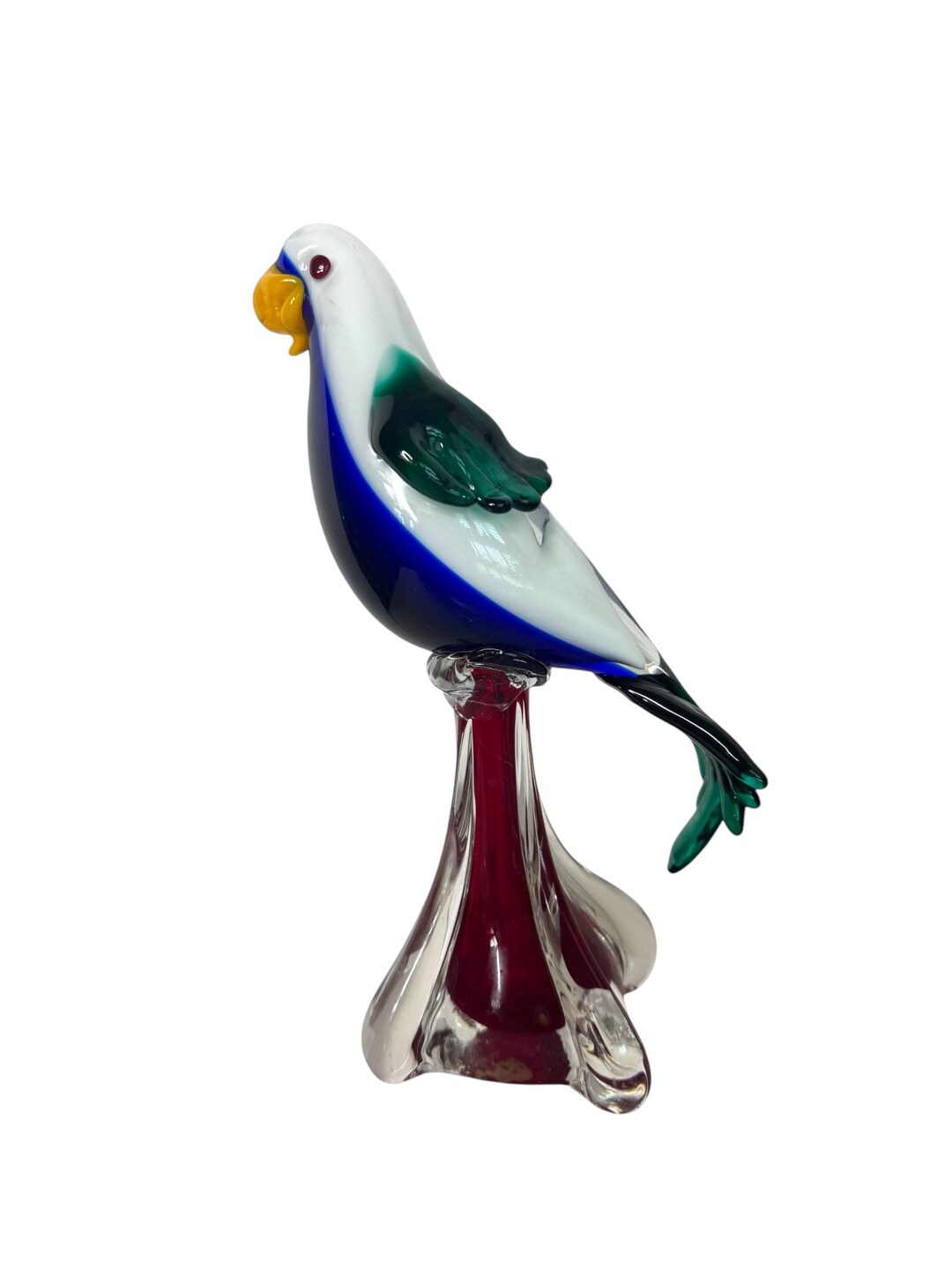 Vintage Venetian Art Glass Parrot/colorful Glass Parrot/glass Bird ...