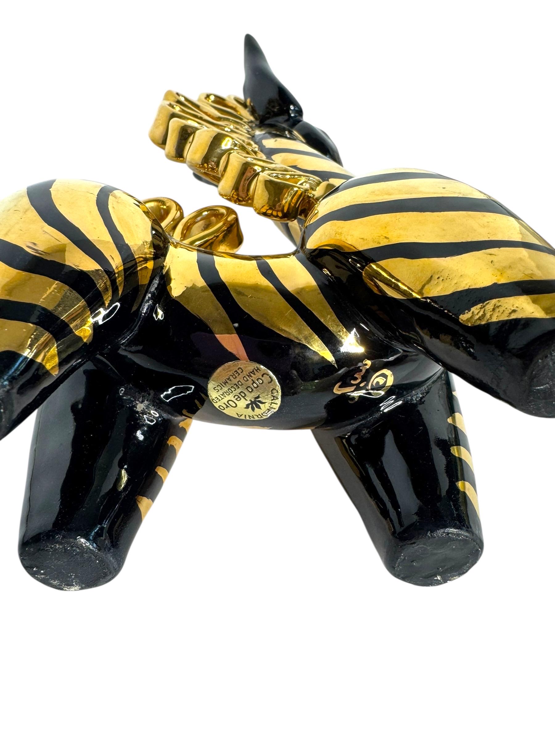 Art Deco Mary Jane Hart Copa De Oro Fantasy Gold Black Zebra ...
