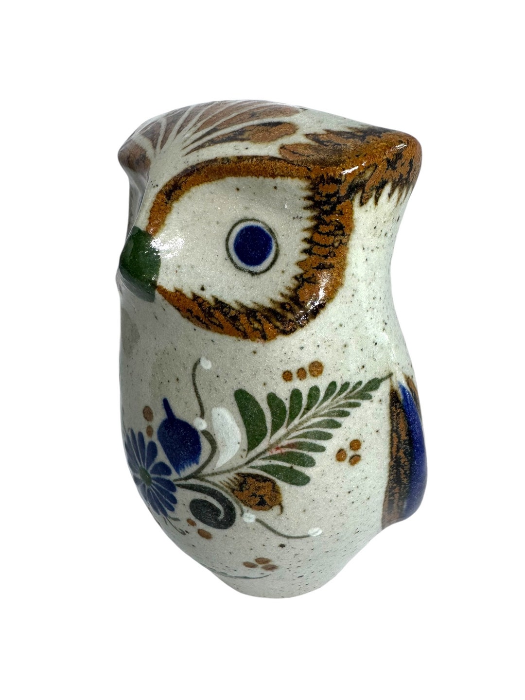 Vintage Tonala Owl / Hand Painted Owl/ Mexico Folk Art Bird/folk Art ...