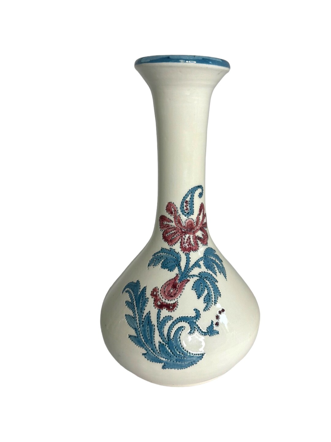 Handmade /hand Painted Ceramic Floral Pottery Vase /made in Jordan - Etsy