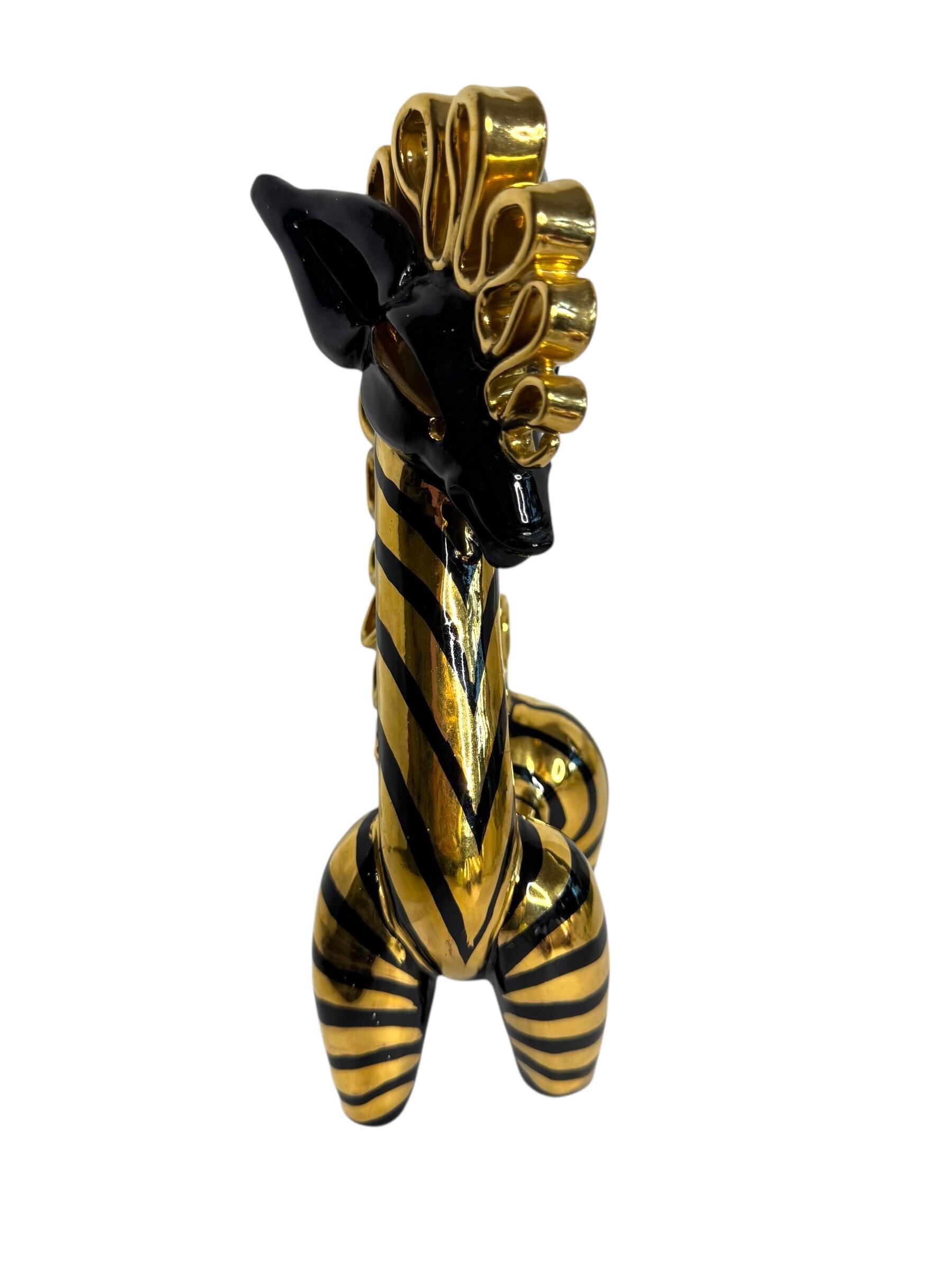 Art Deco Mary Jane Hart Copa De Oro Fantasy Gold Black Zebra ...