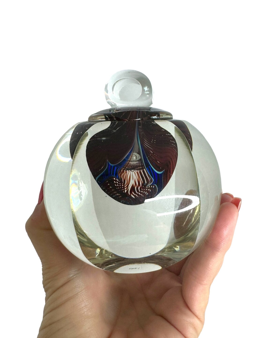 Michael David Kit Karbler 4 Sided Art Glass Pefume Bottle/dresser ...