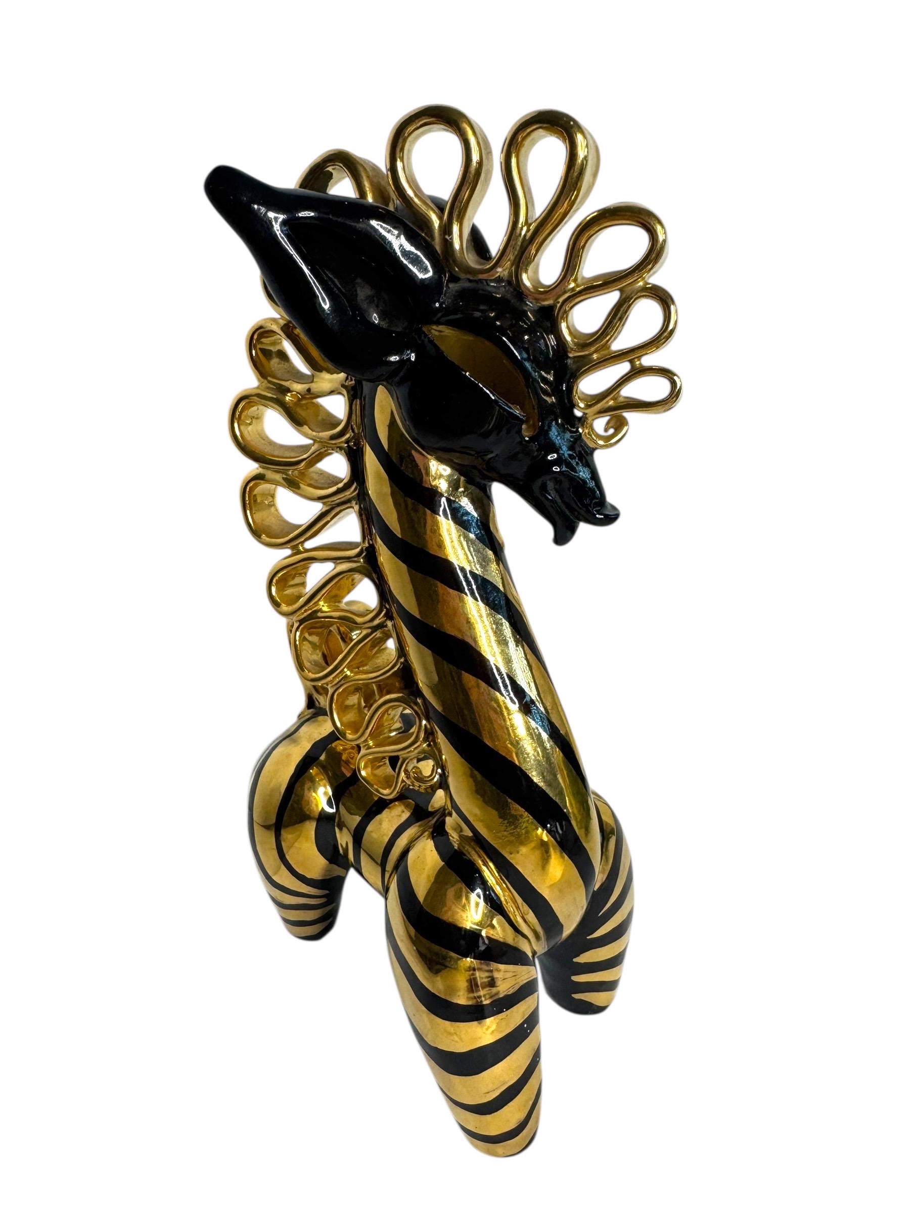 Art Deco Mary Jane Hart Copa De Oro Fantasy Gold Black Zebra ...