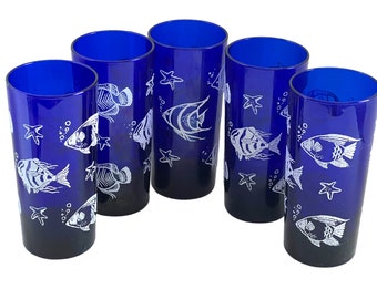 Beach Glassware Set - Etsy