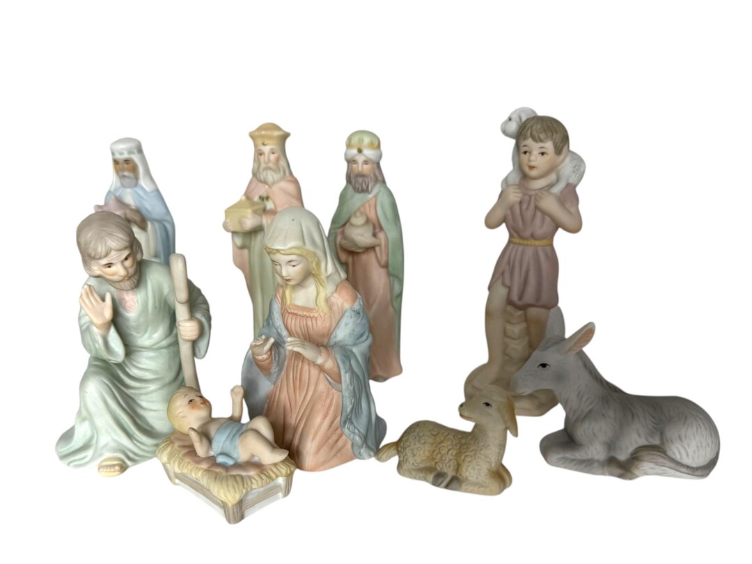 Lefton Porcelain Nativity Set/1983 /the Christopher Collection - Etsy