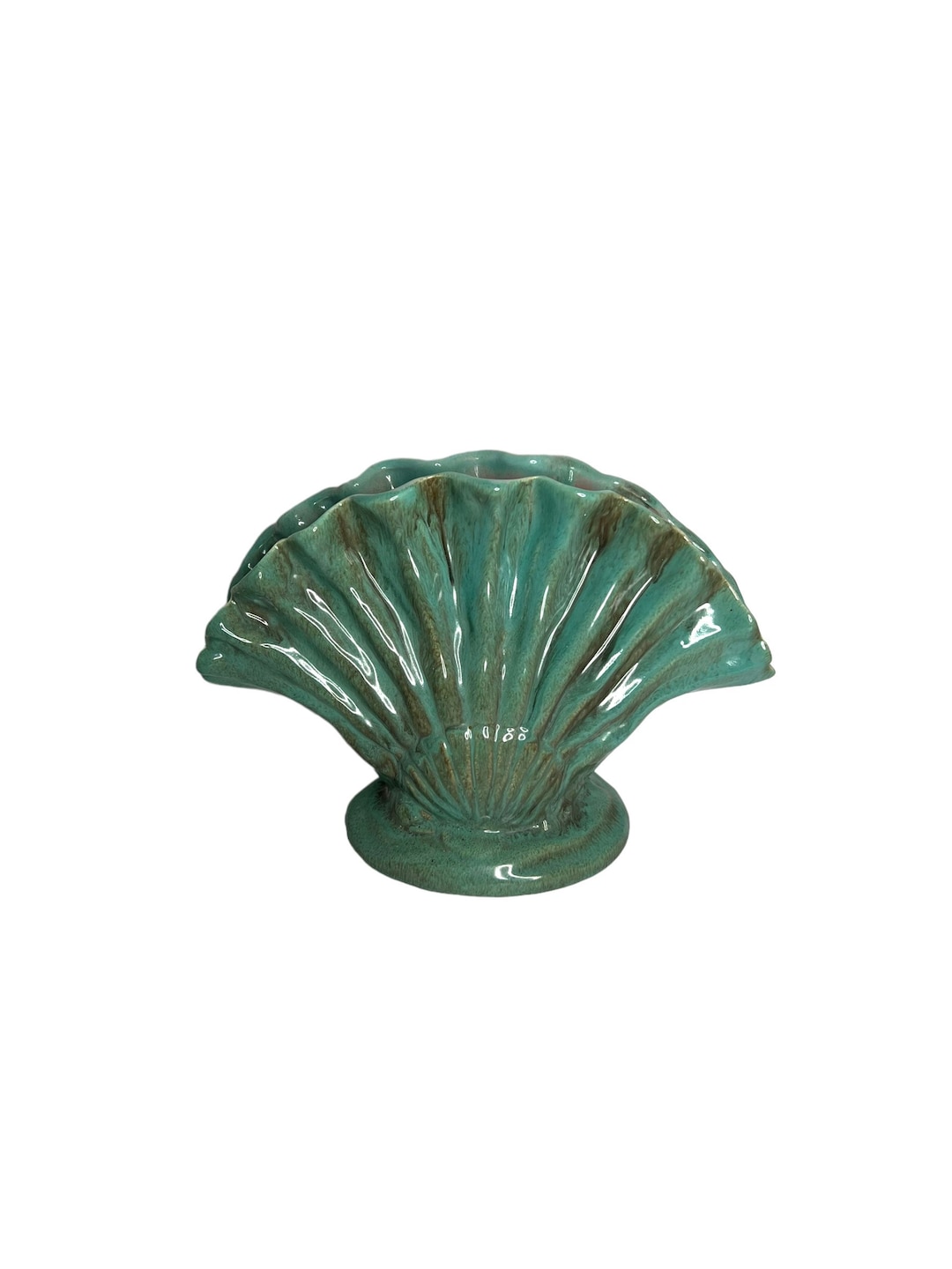 Gonder Pottery Fan Shell Vase/1950s/made in the USA/ Beach Decor ...