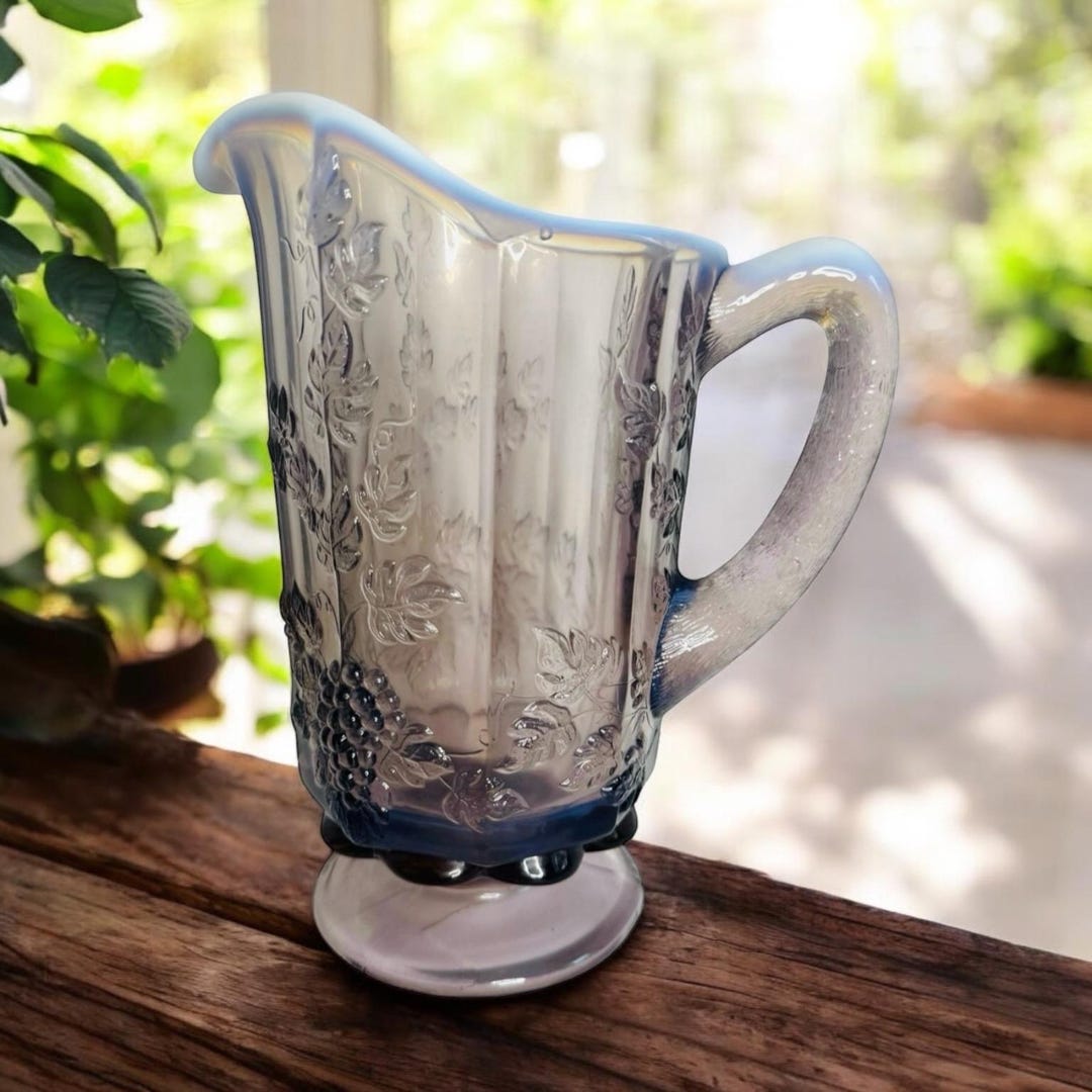 Vintage Westmoreland Lilac Opalescent Pitcher/purple Opalescent Pitcher ...