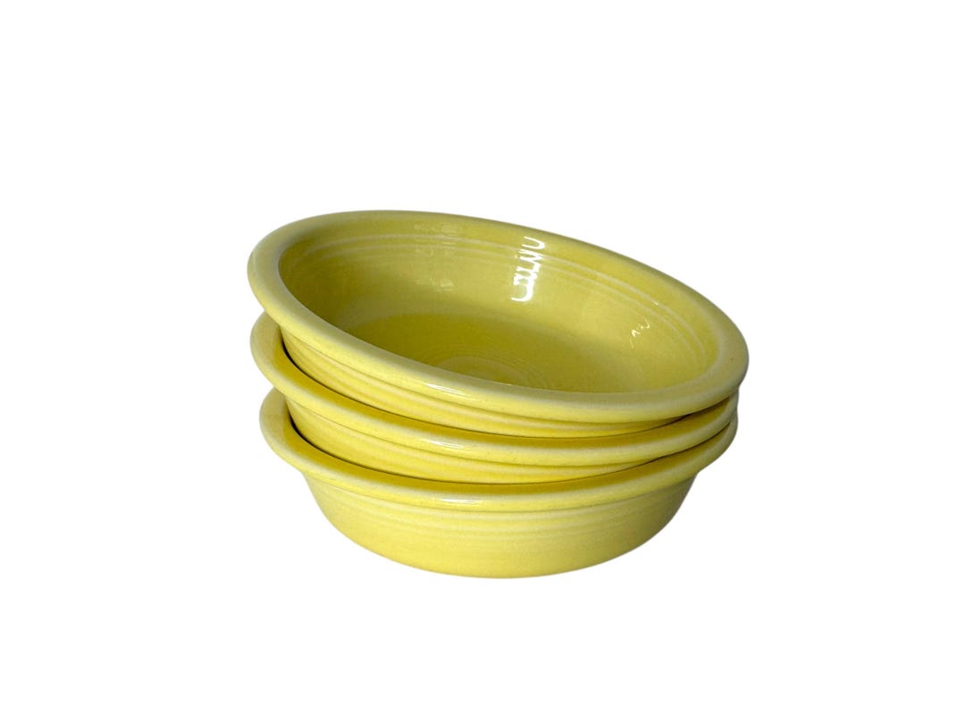 Vintage Fiesta Ware Yellow Cereal Bowls /fiesta Yellow Bowls/ 7” Bowls ...