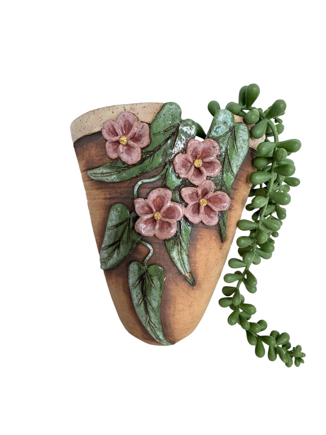 Old Patagonia Pottery Wall Pocket Vase/hanging Vase/wall Vase/planter ...