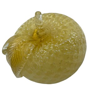 Handblown Art Glass Golden Apple/gold With Silver Flecks /murano - Etsy
