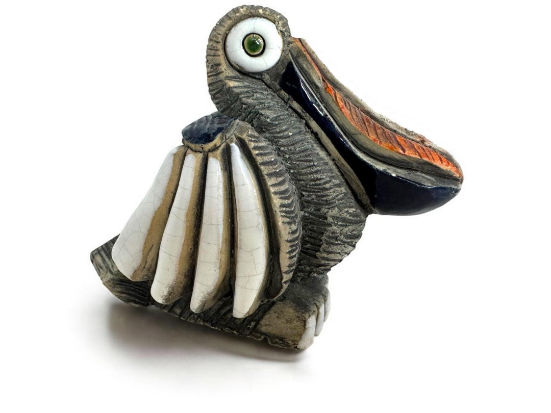 Pelican Bird De Rosa Rinconada Artist Signed Collectible Vintage ...