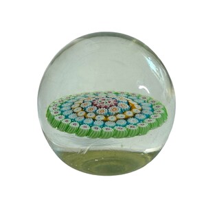 Murano Style Paperweight Vintage Millefiori Tight Clustered Dome ...