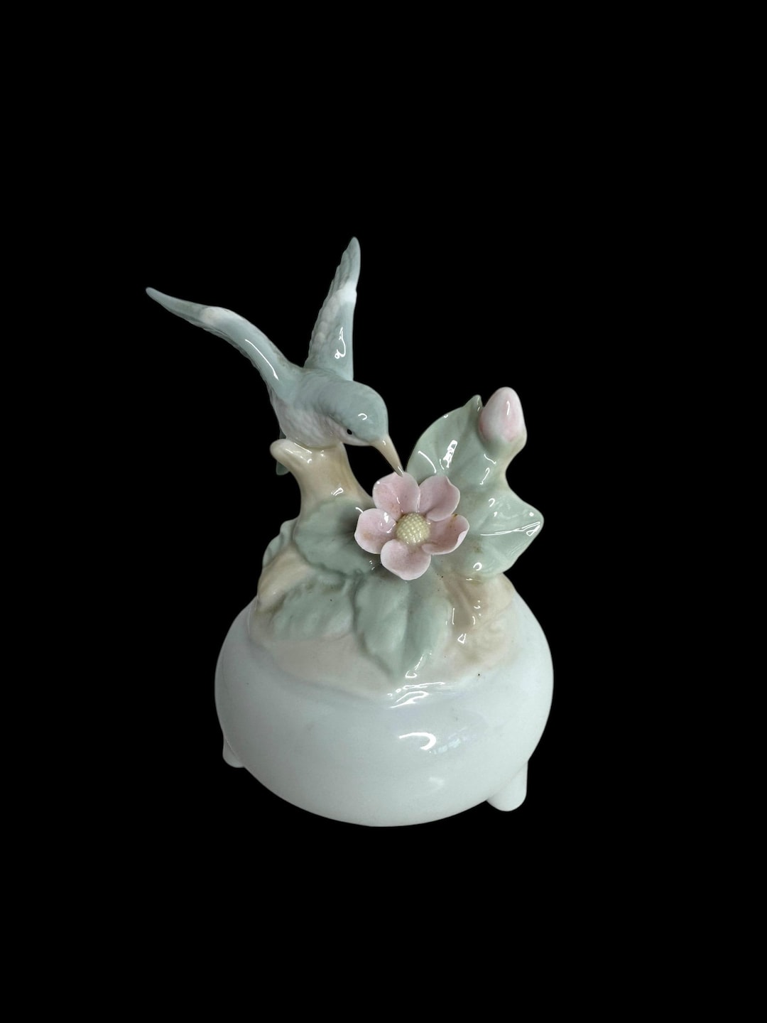 Porcelain Hummingbird Music Box/ Hummingbird Figurine - Etsy