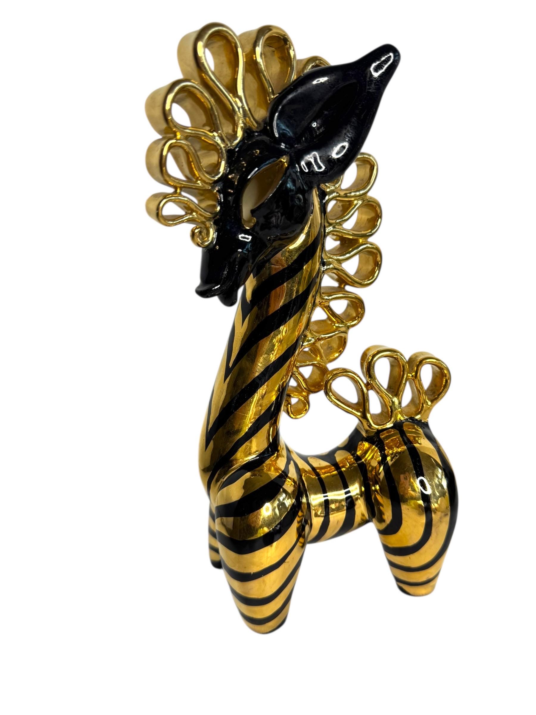 Art Deco Mary Jane Hart Copa De Oro Fantasy Gold Black Zebra ...