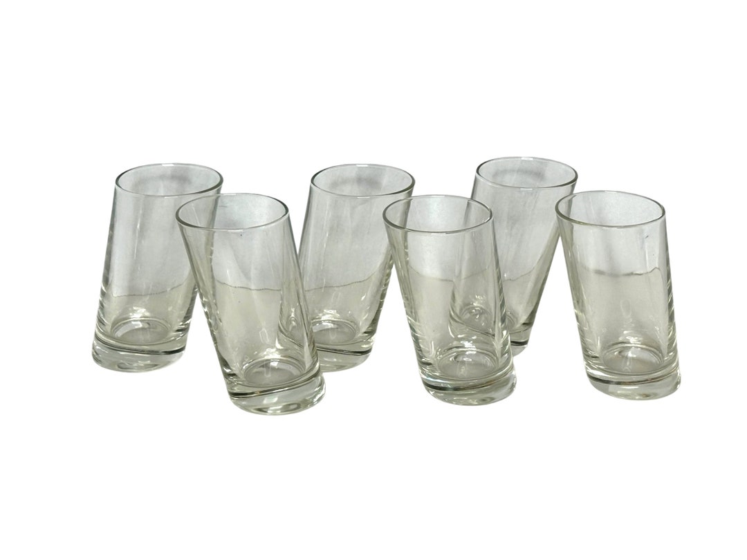 Italian Slant/tilt High Ball Cocktail Drinking Glasses 10 Oz Sold in ...