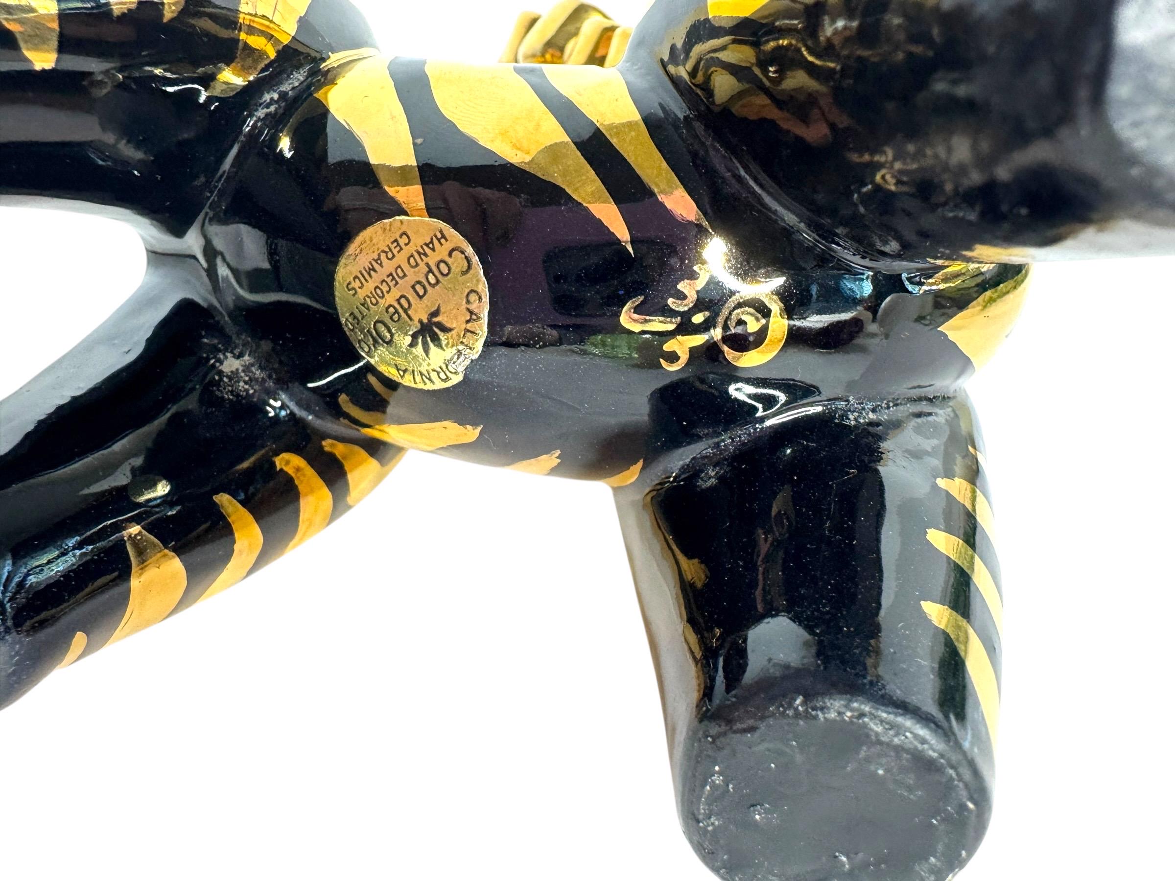 Art Deco Mary Jane Hart Copa De Oro Fantasy Gold Black Zebra ...
